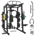 Mikolo Smith Machine, 2000LBS Power Cage Squat Rack with Smith Bar ...