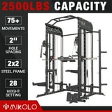 Mikolo M7 Smith Machine, 10-in-1 Power Rack Cage, Adjustable Cable Crossover, Vertical Leg Press ...
