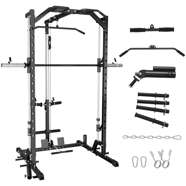 Mikolo Smith Machine, Home Gym Squat Rack, Pull Down & Weight Lifting ...