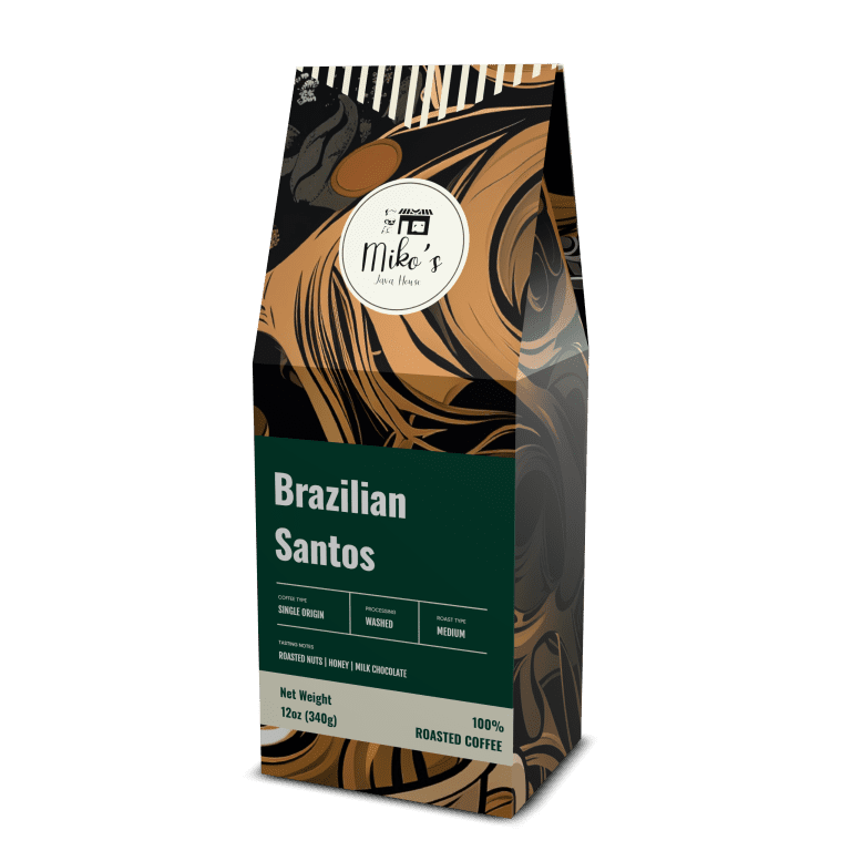 Mikos Java House Brazilian Santos Coffee, 100% Arabica Cerrado Single ...