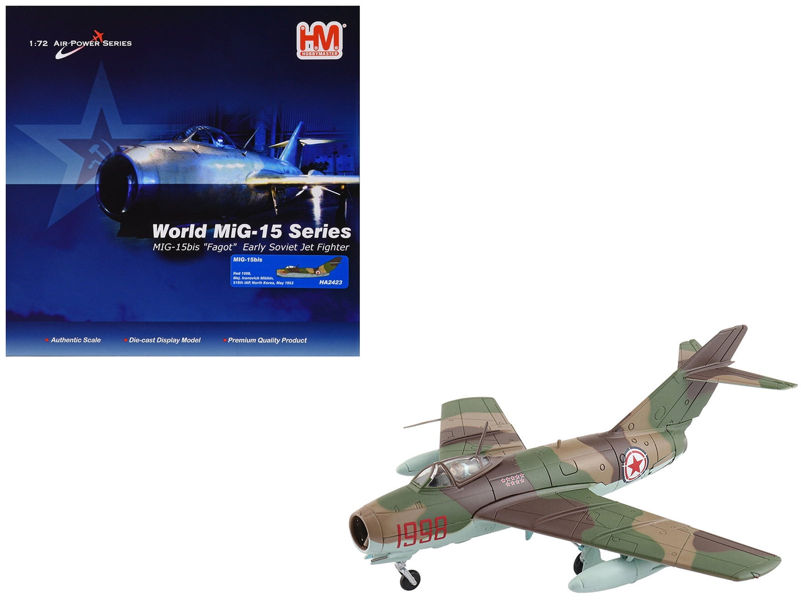 Mikoyan-Gurevich MiG-15Bis Fighter Aircraft "Major Ivanovich Mikhin ...