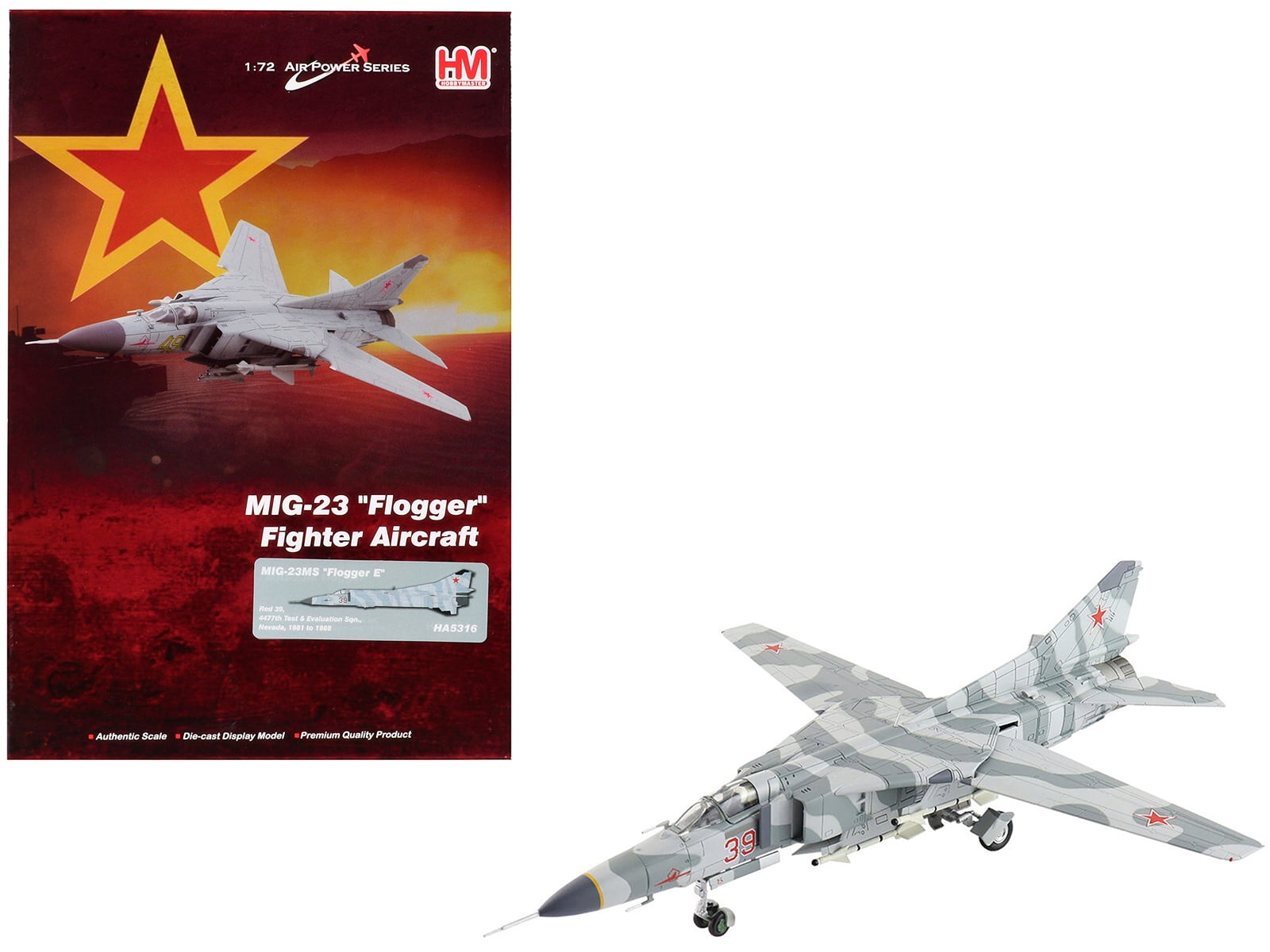 Mikoyan-Gurevich MiG-23MS Flogger-E Fighter Aircraft "Red Eagles ...