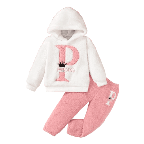 Autumn Winter Children's Hoodie Pullover Set, Letter Printed Long ...