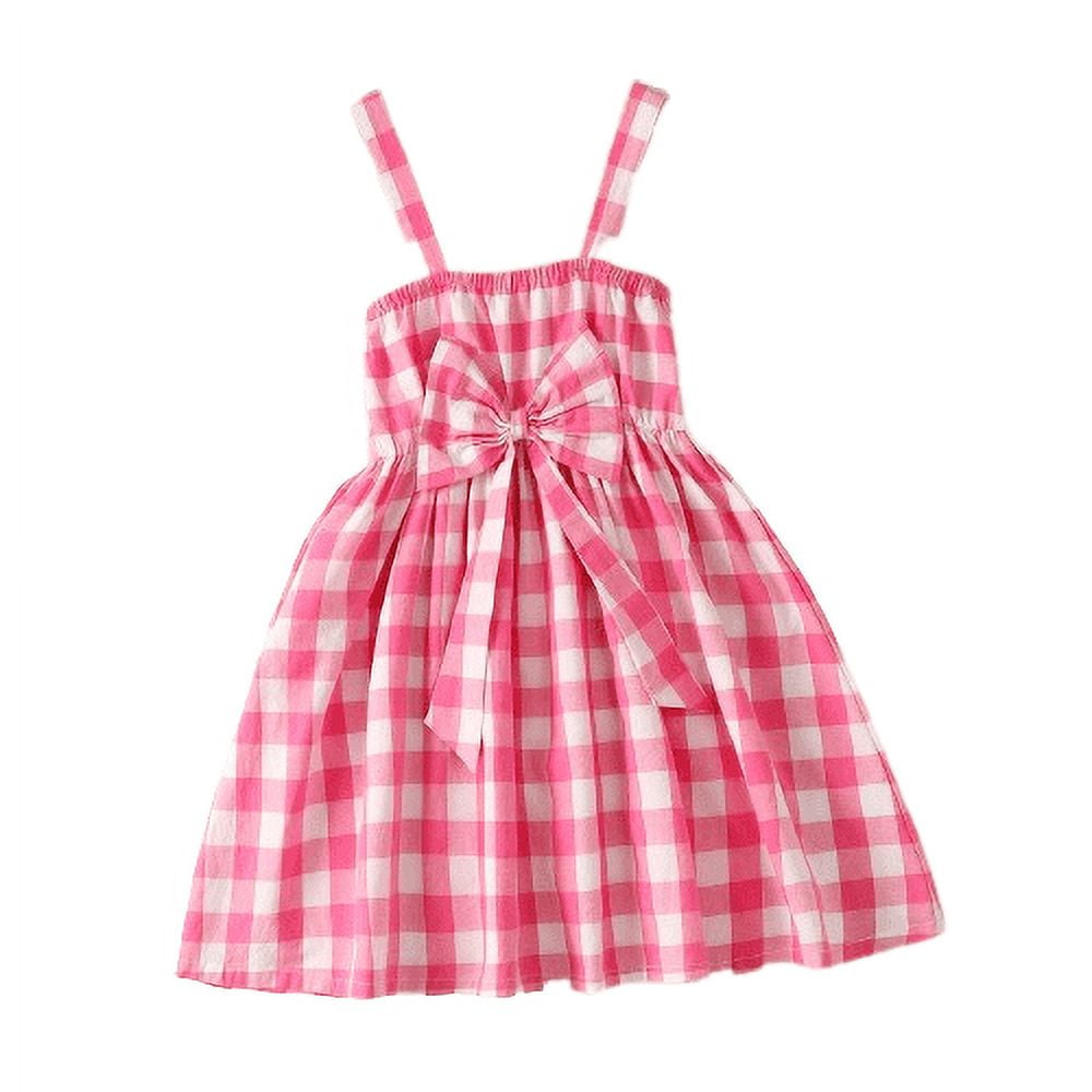 Mikrdoo Big Girls Dress 7 Years Girls Straps Summer 8 Years Girls Plaid ...