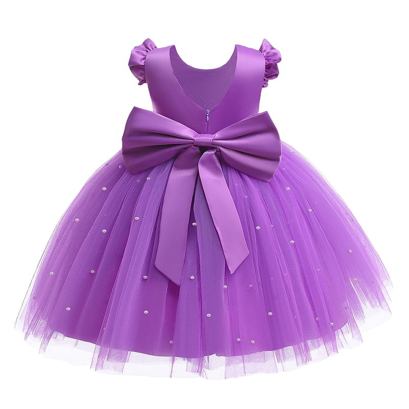Mikrdoo Big Girls Dress Princess Sleeveless Bow Piano Performance Gauze Puffy Dress One Piece ...