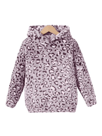 Mikrdoo Big Girls Plush Leopard Pattern Small Ears Design Furry Warm ...