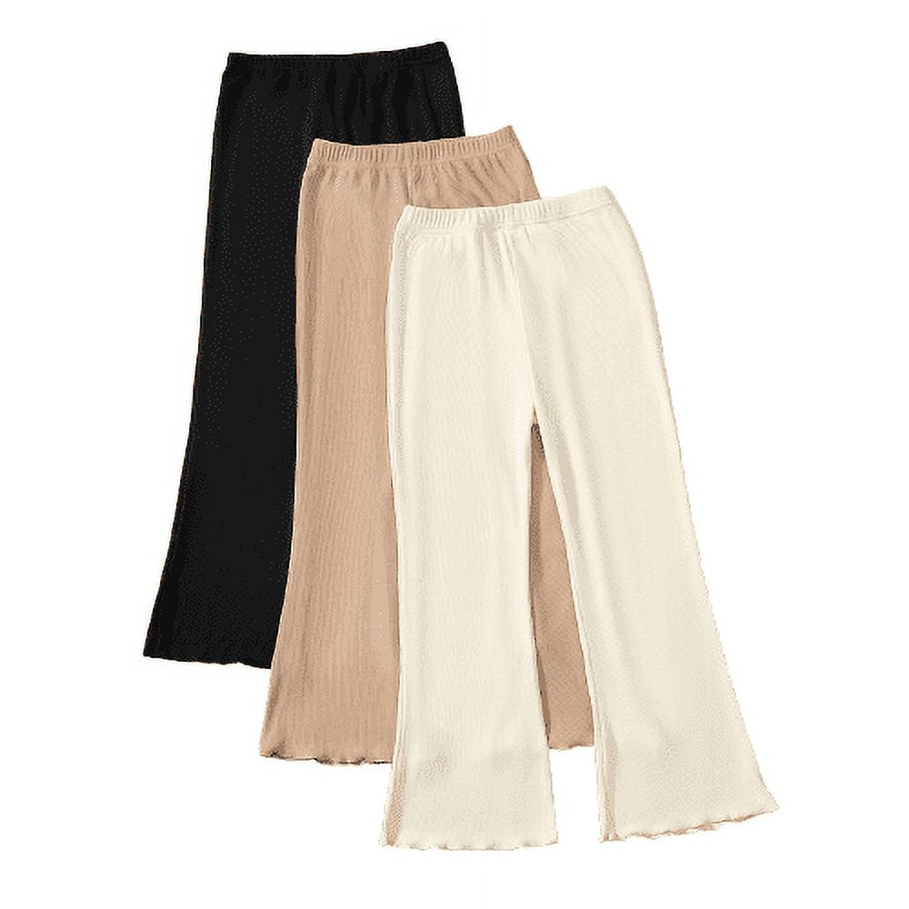 Mikrdoo Girls Flare Pants, 3-Pack, Sizes 7-14 - Walmart.com