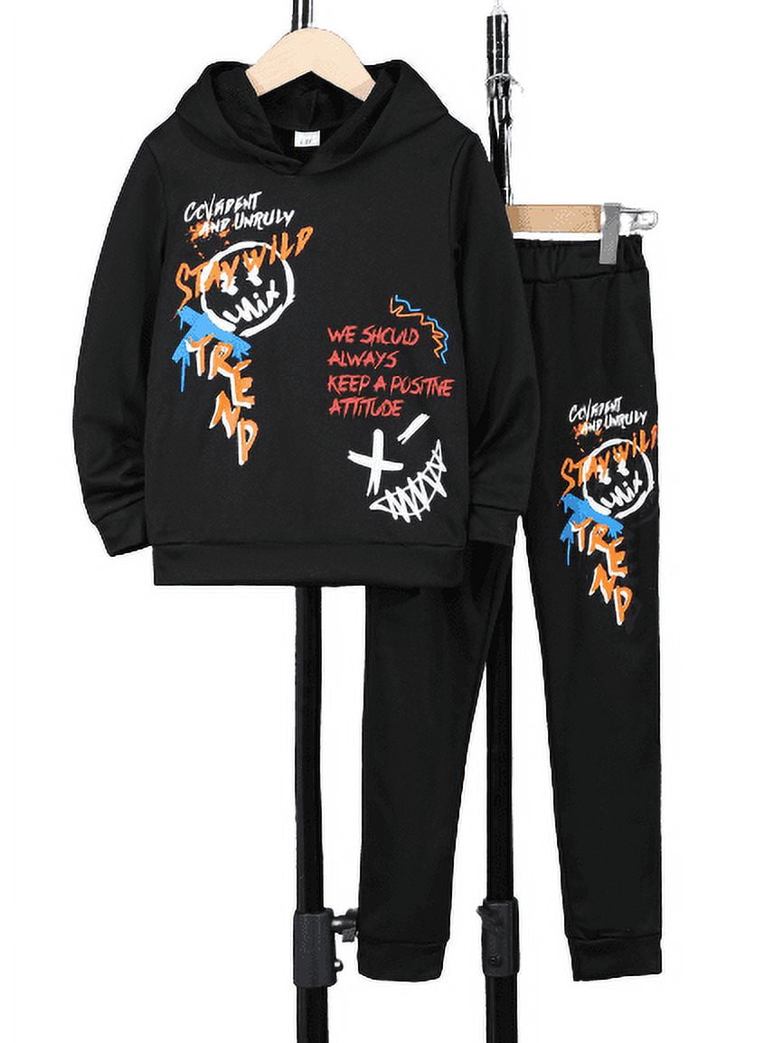 Mikrdoo Kid Boys Outfits 7-8 Years Big Boys Graffiti Print Letter ...