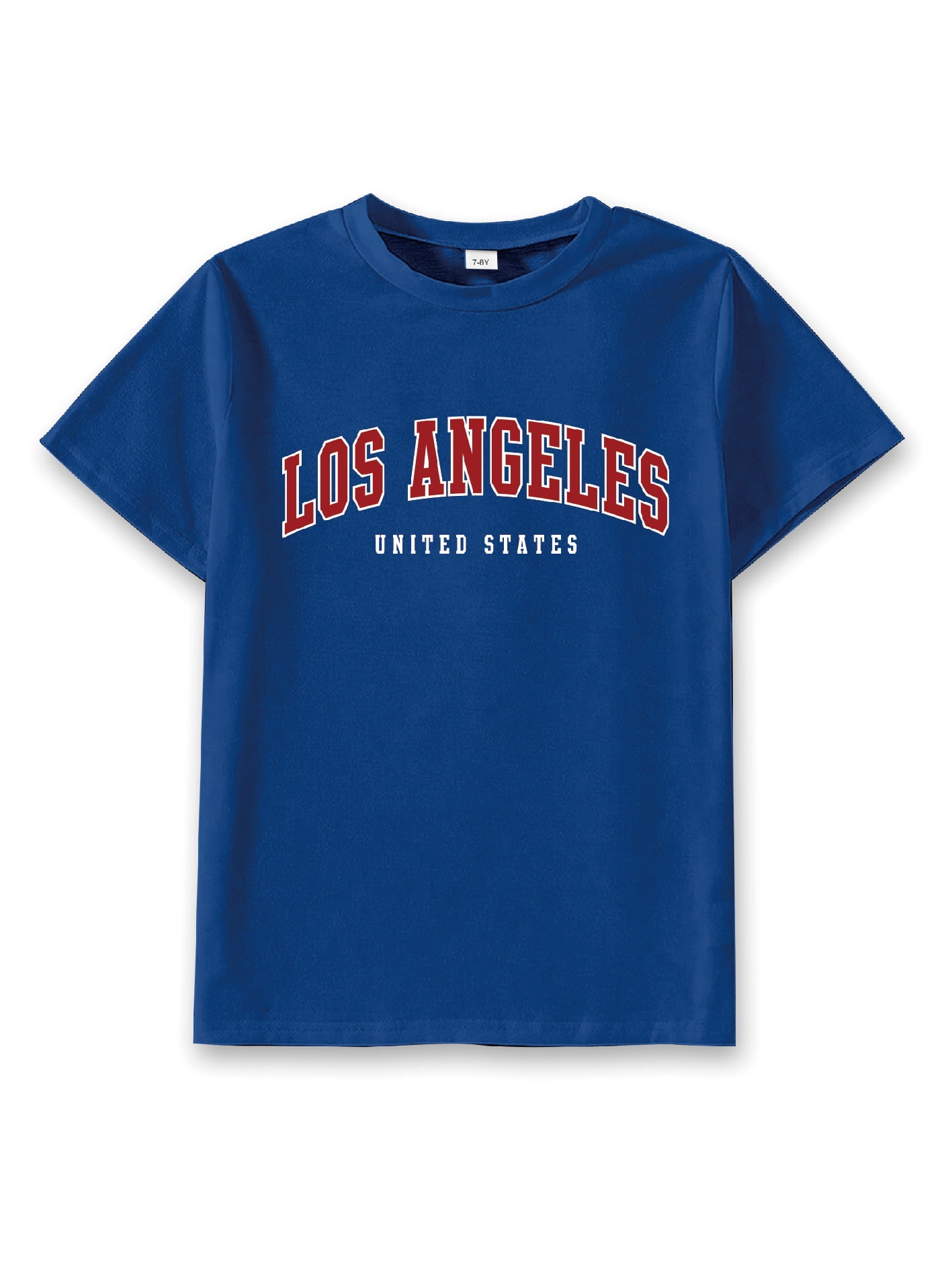 Mikrdoo Kid Boys Summer Tops LOS ANGELS Cute Innovative Graphic Print Breathable Casual Short ...