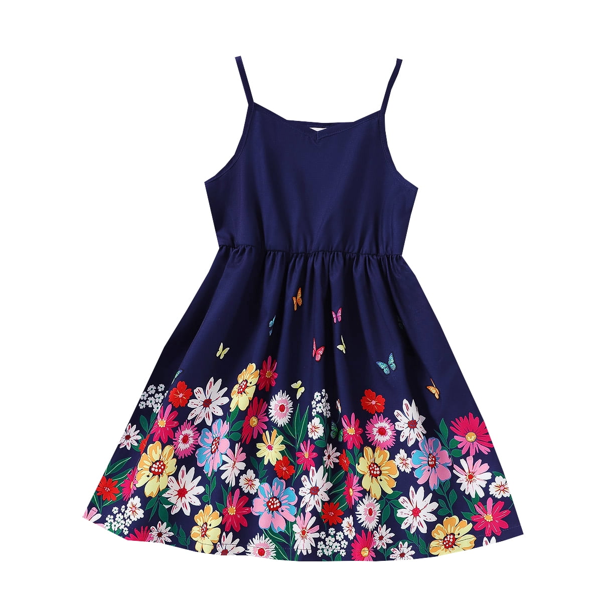 Mikrdoo Kid Toddler Girls Dress 4T 5T 6T 7T Girls Floral Print Elegant ...