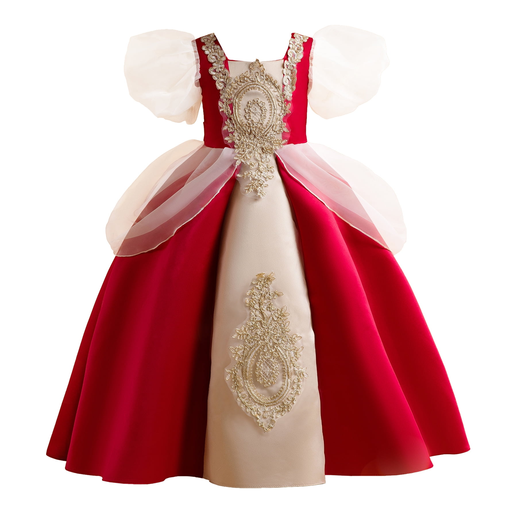 Mikrdoo Retro Courtly Style Princess Dress For 6 Years Little Girls ...