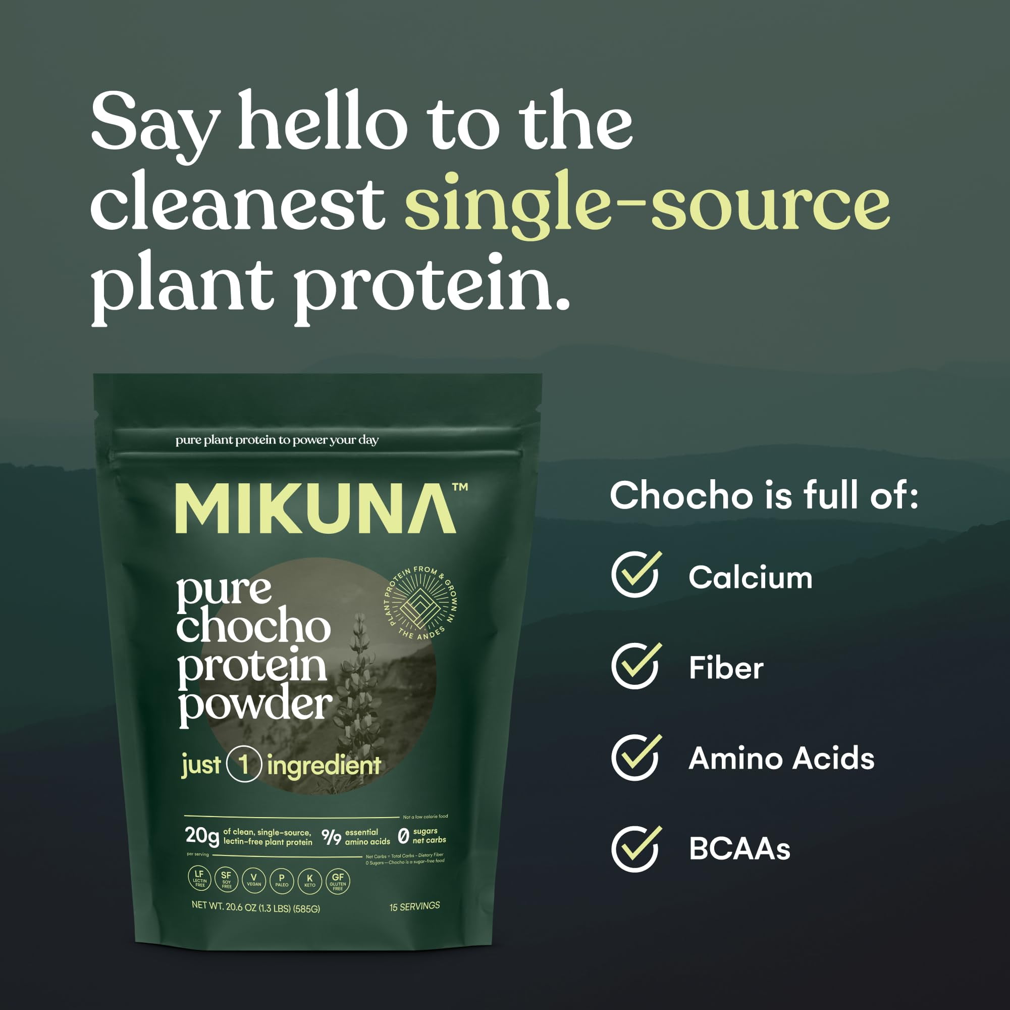 Mikuna Protein Powder Chocho 20.7 oz - Walmart.com