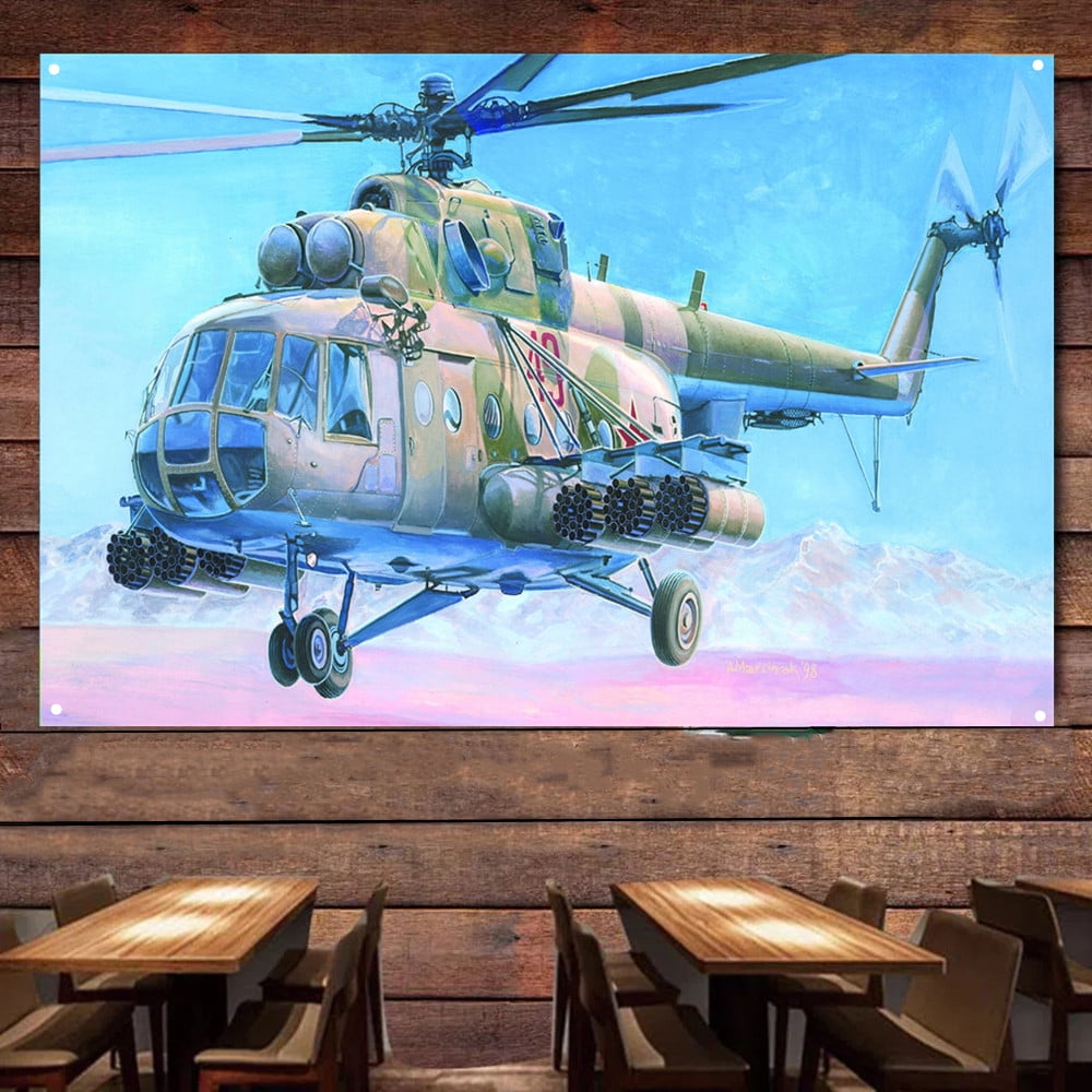 Mil Mi-17TB Hip Attack helicopter Fighter Banner - Military Aviation ...