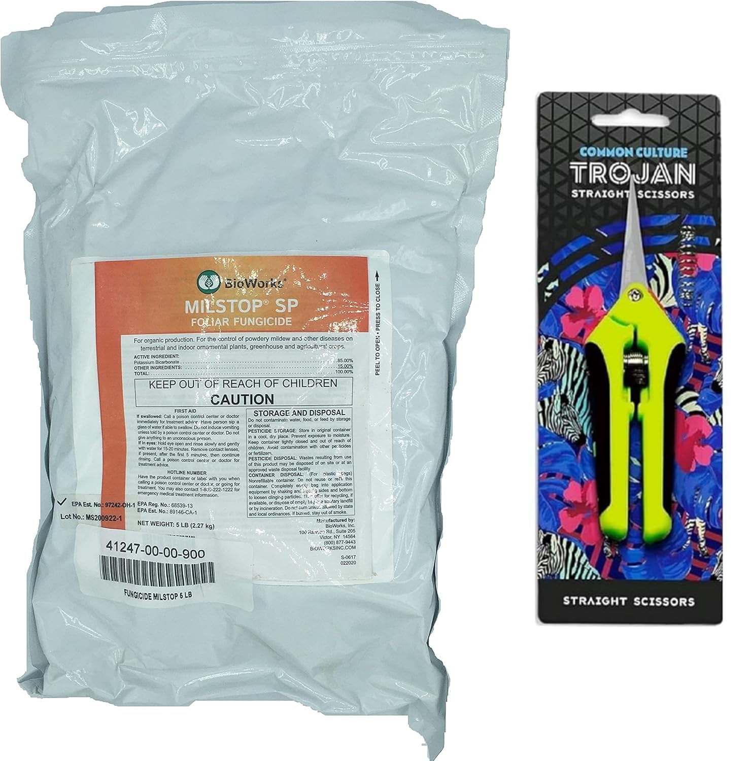 MilStop SP Organic Foliar Fungicide, 5 lb Bag, with Trimming Scissors ...