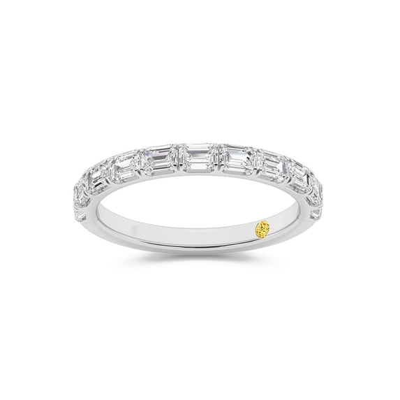 Mila Joya 3/8 ct tw Moissanite Wedding Band in 14K White Gold Plated ...