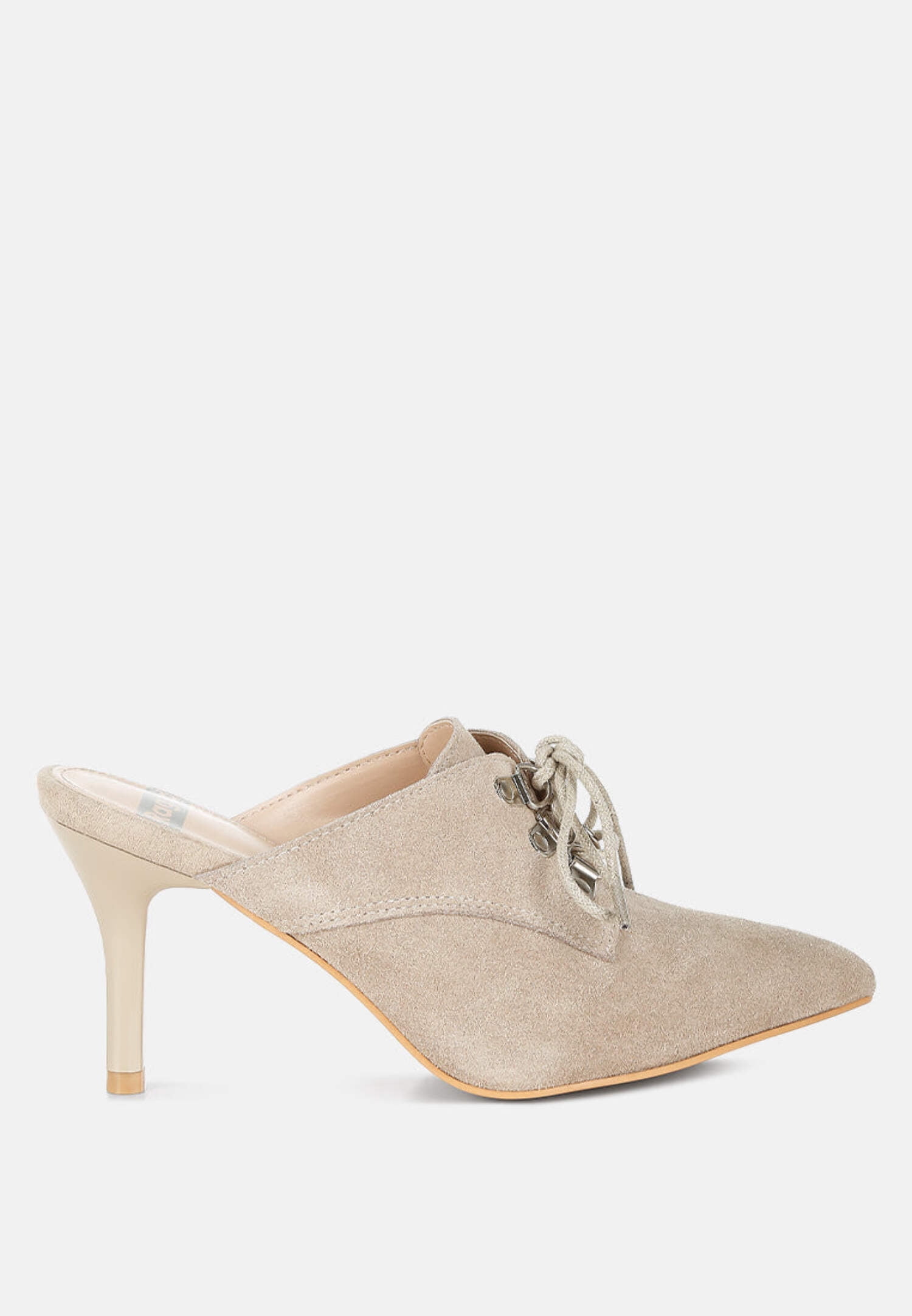 Miladi Genuine Suede Leather Stiletto Mules - Walmart.com