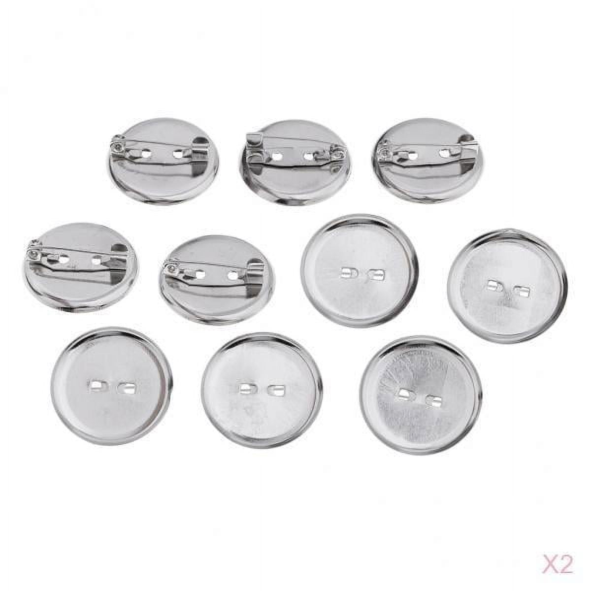 Milageto 20 Pieces Brooch Blank Lapel Pin Badge Base Pin-Back Button ...