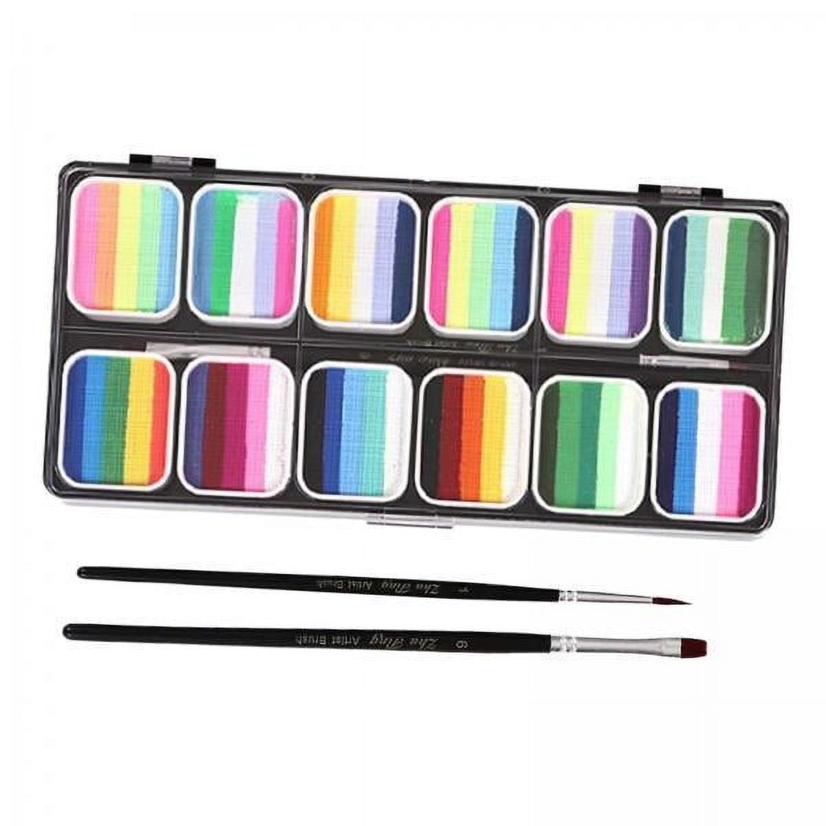 Milageto 3xFace Body Paint Set Supplies High Saturation Art Painting Neon Face Painting ...