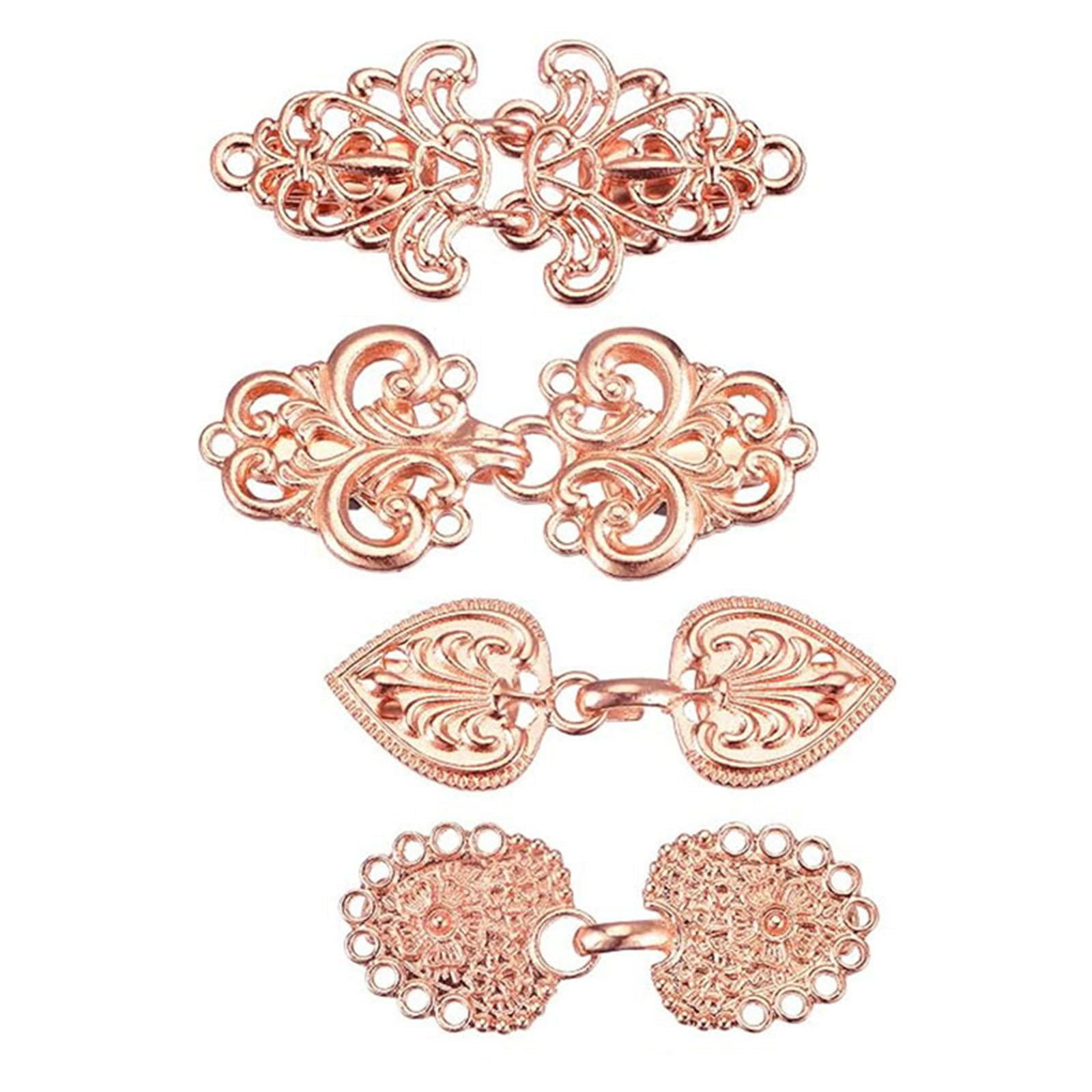 Milageto 4 Pieces Sweater Clips Alloy Cardigan Collar Clips for Dresses ...