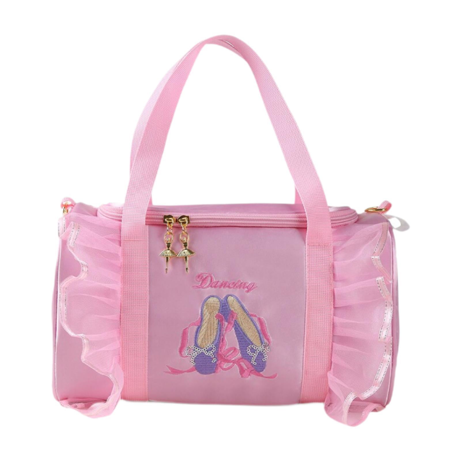 Milageto Ballet Dance Bag Cute Ballerina Duffle Bag for Latin Dance ...
