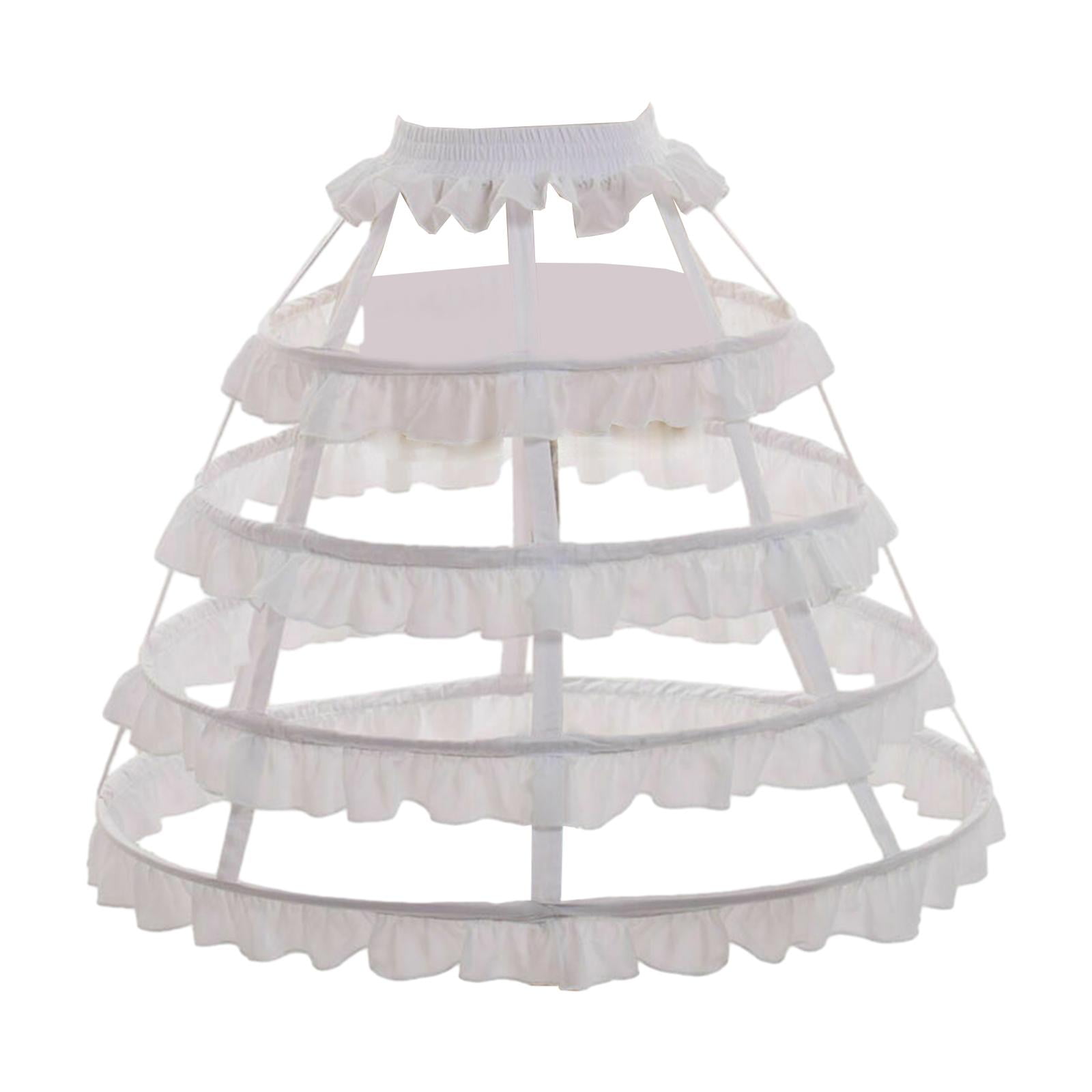 Milageto Cage Hoop Skirt Petticoat Crinoline Underskirt Pannier Cage ...