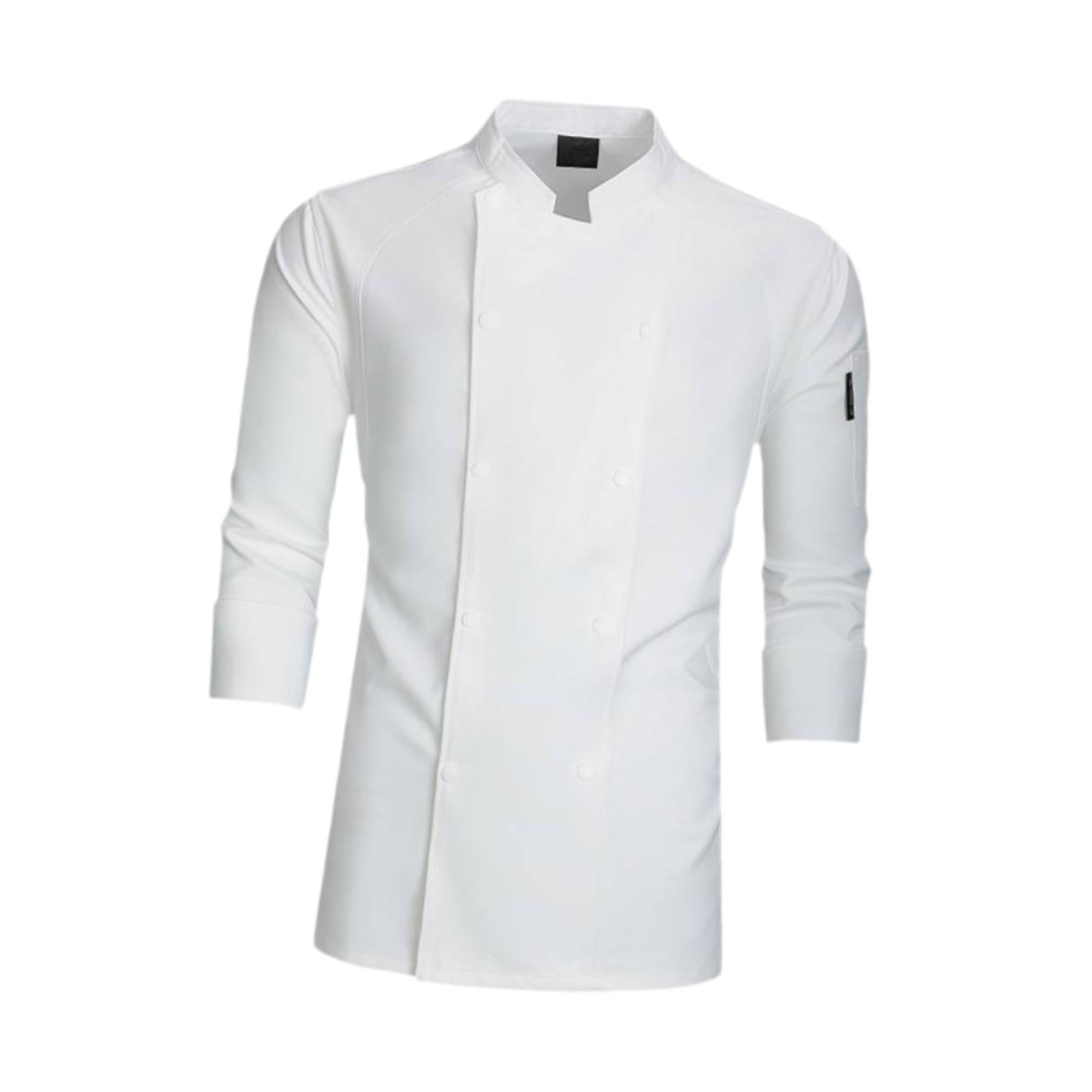 Milageto Chef Coat Chef Clothes Cooking Clothing Long Sleeve ...