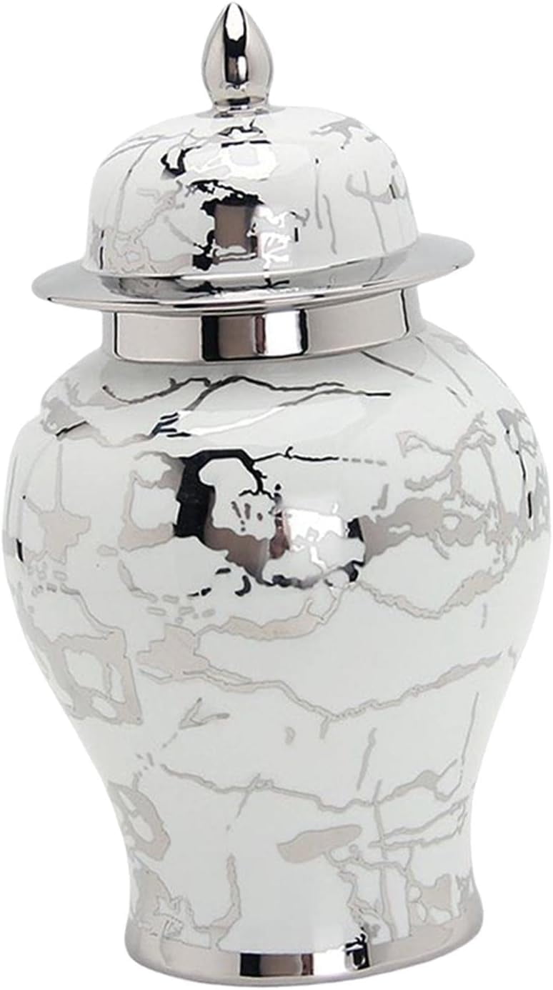 Milageto Classical Flower Vase Temple Jar Storage Jar Organizer Desktop ...