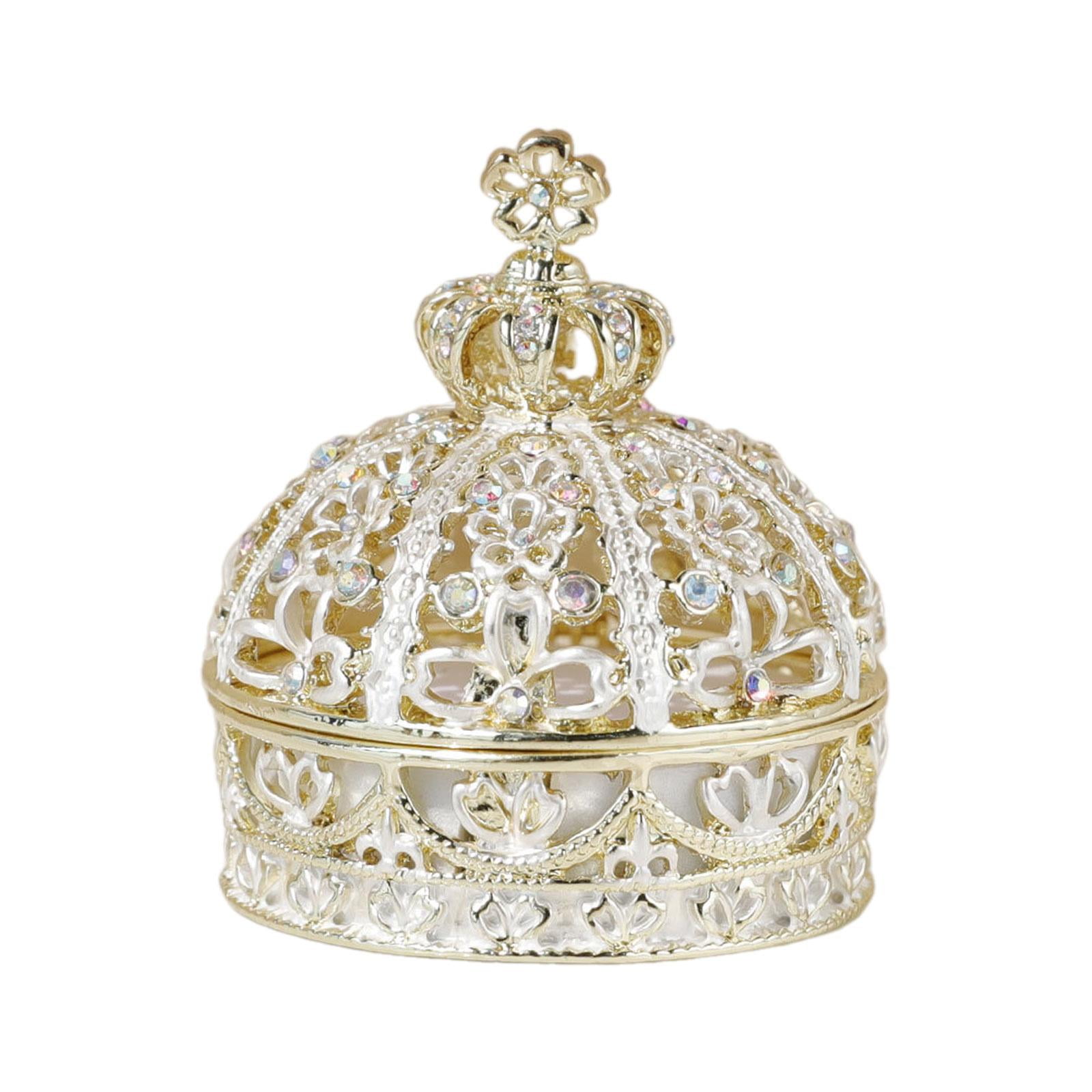 Milageto Crown Jewelry Box Antique Wedding Box for Anniversary Proposal ...