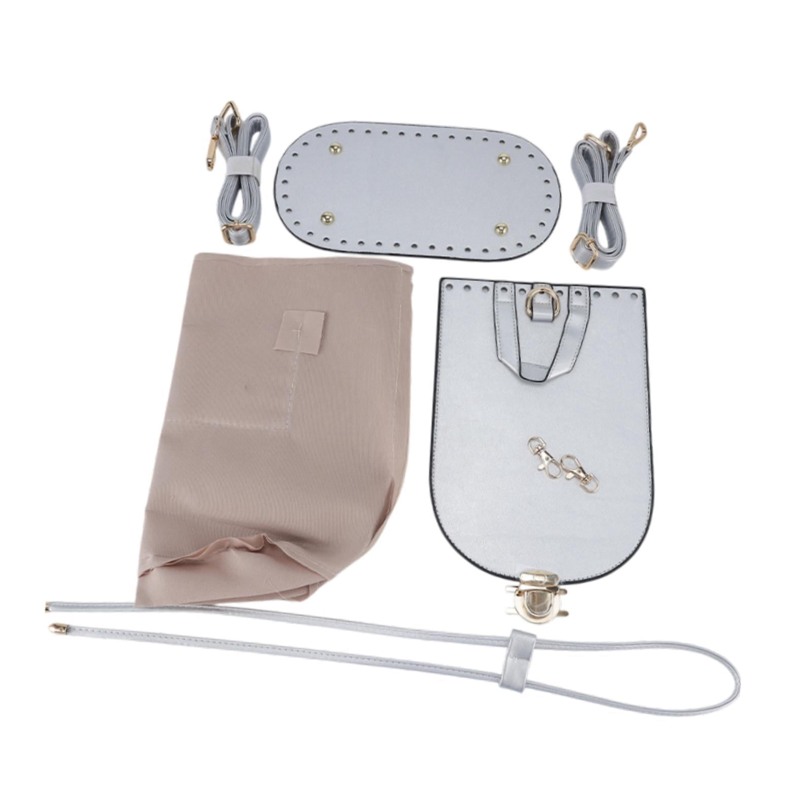 Milageto DIY PU Leather Bag Making Set Lock Clasp Bag Bottom Base with ...