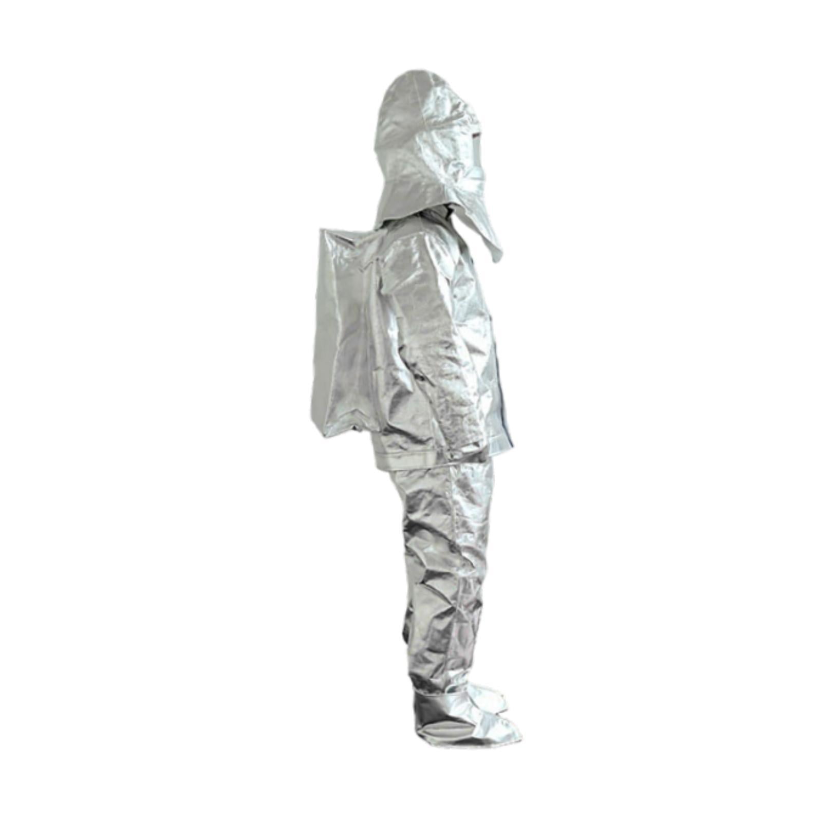 Milageto Fire Resistant Suit Aluminum Foil Fireproof Clothes for Grinding Welding BBQ 1000 ...