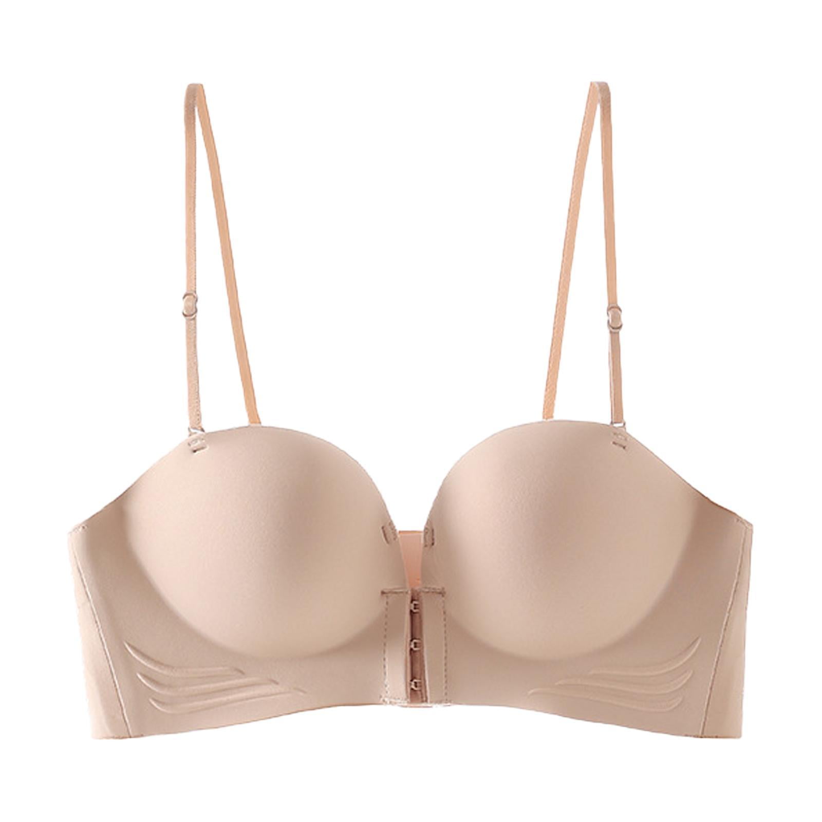 Milageto Front Closure Bra Women Nonslip Wireless Bra for Daily Work ...