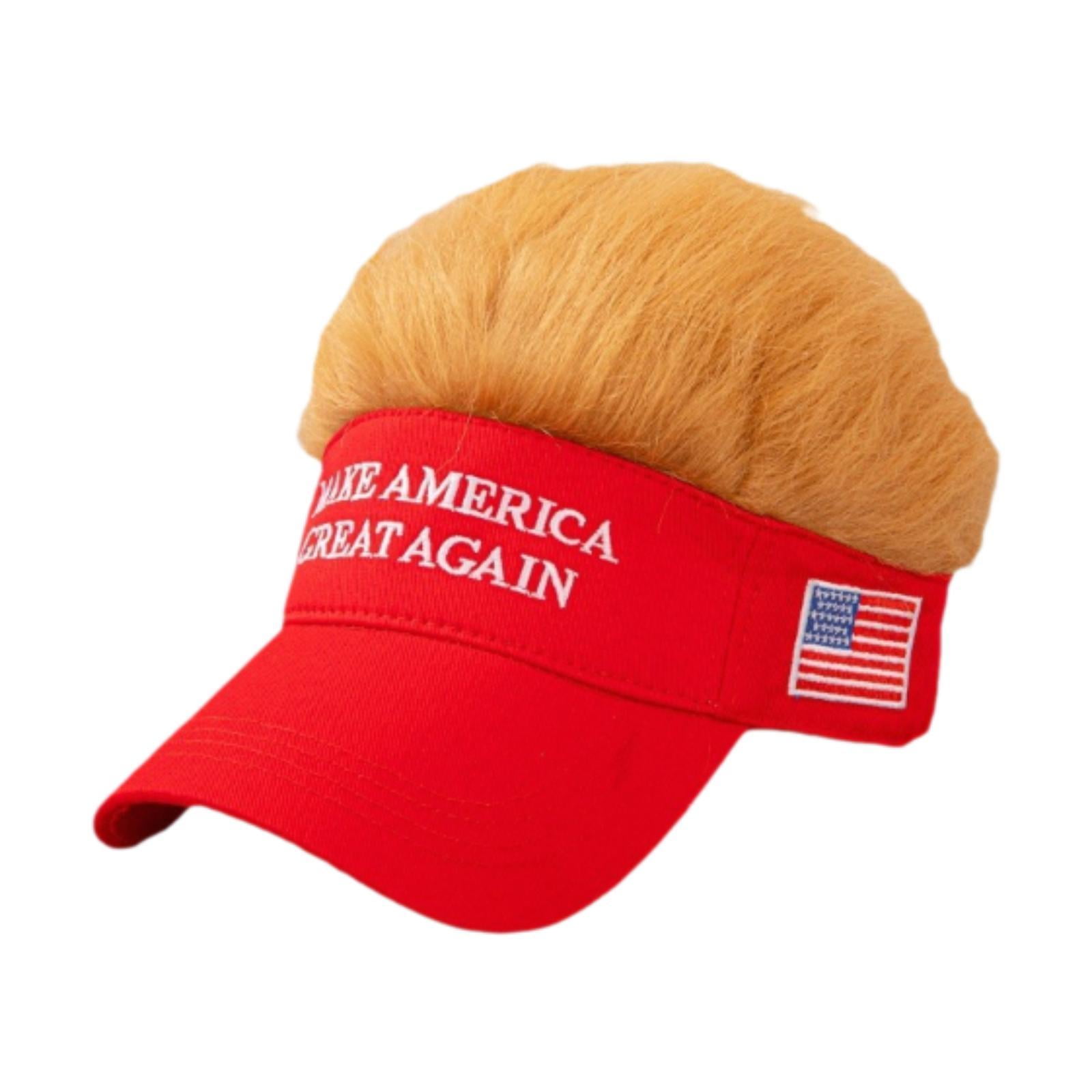 Milageto Hair Hat for Men Unique Accessories Visor with Hair for Women ...