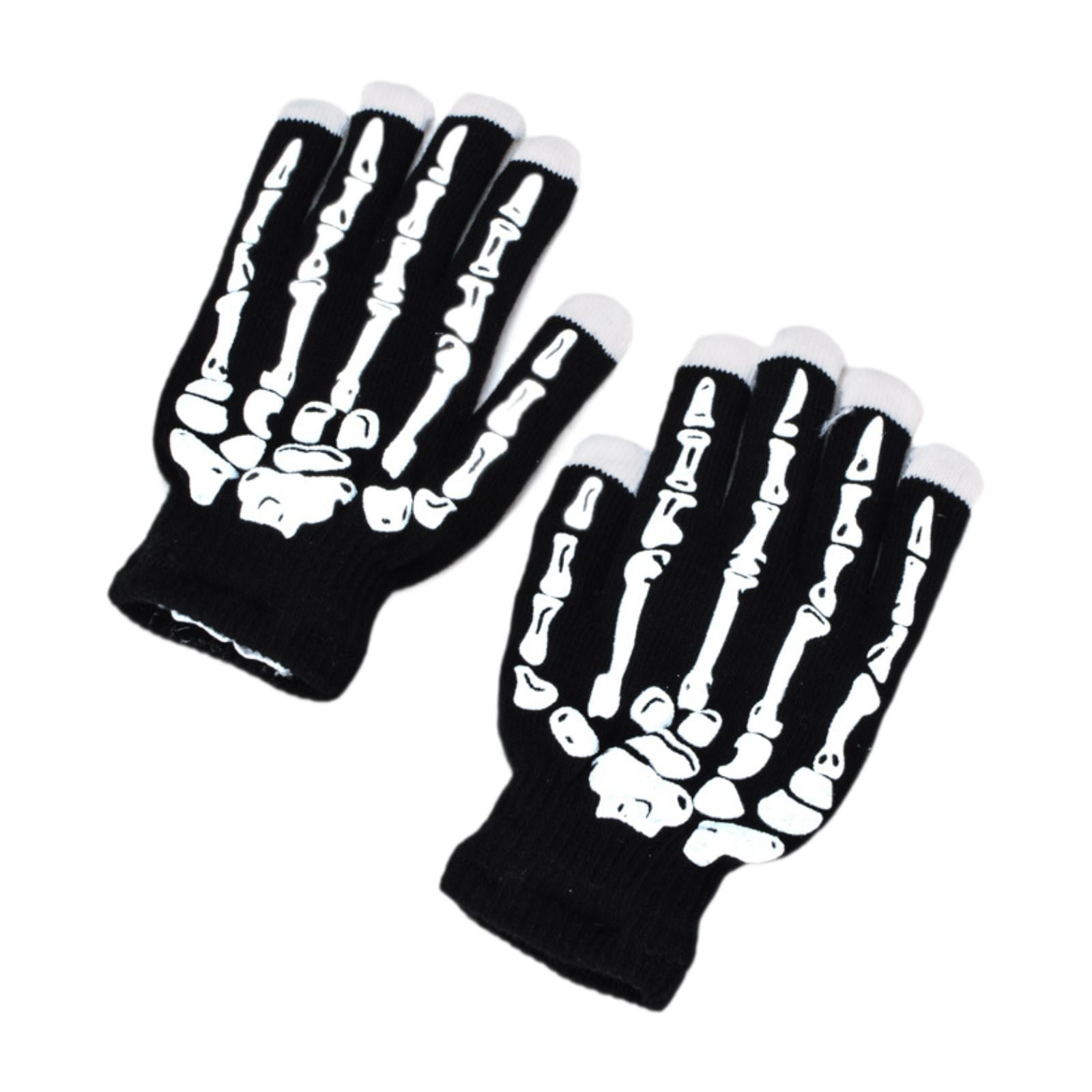 Milageto LED Gloves Adults Light up Gloves for Costume Accessories ...