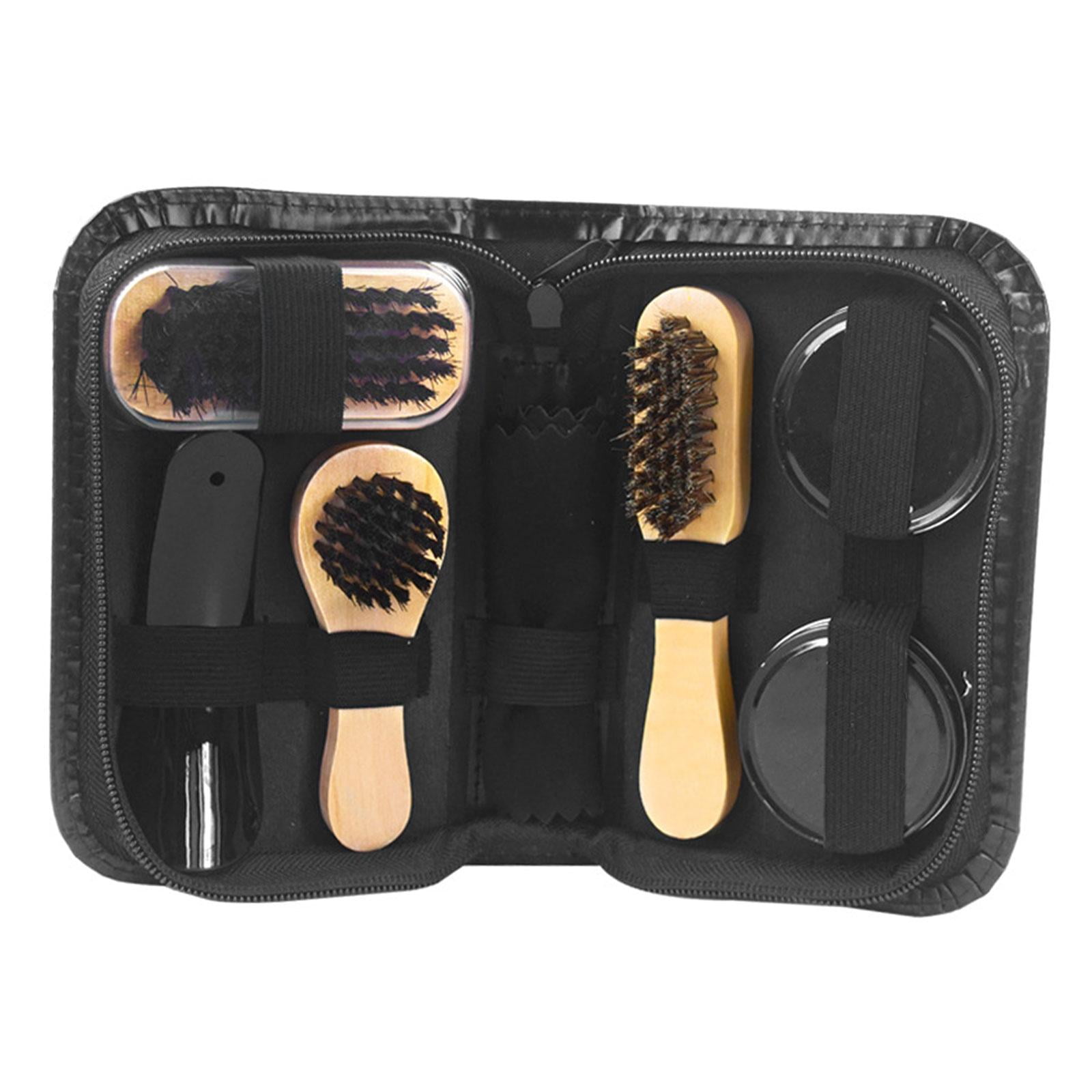 Milageto Leather Boot Care Kit Shoe Polish Kit for Home Use Leather ...