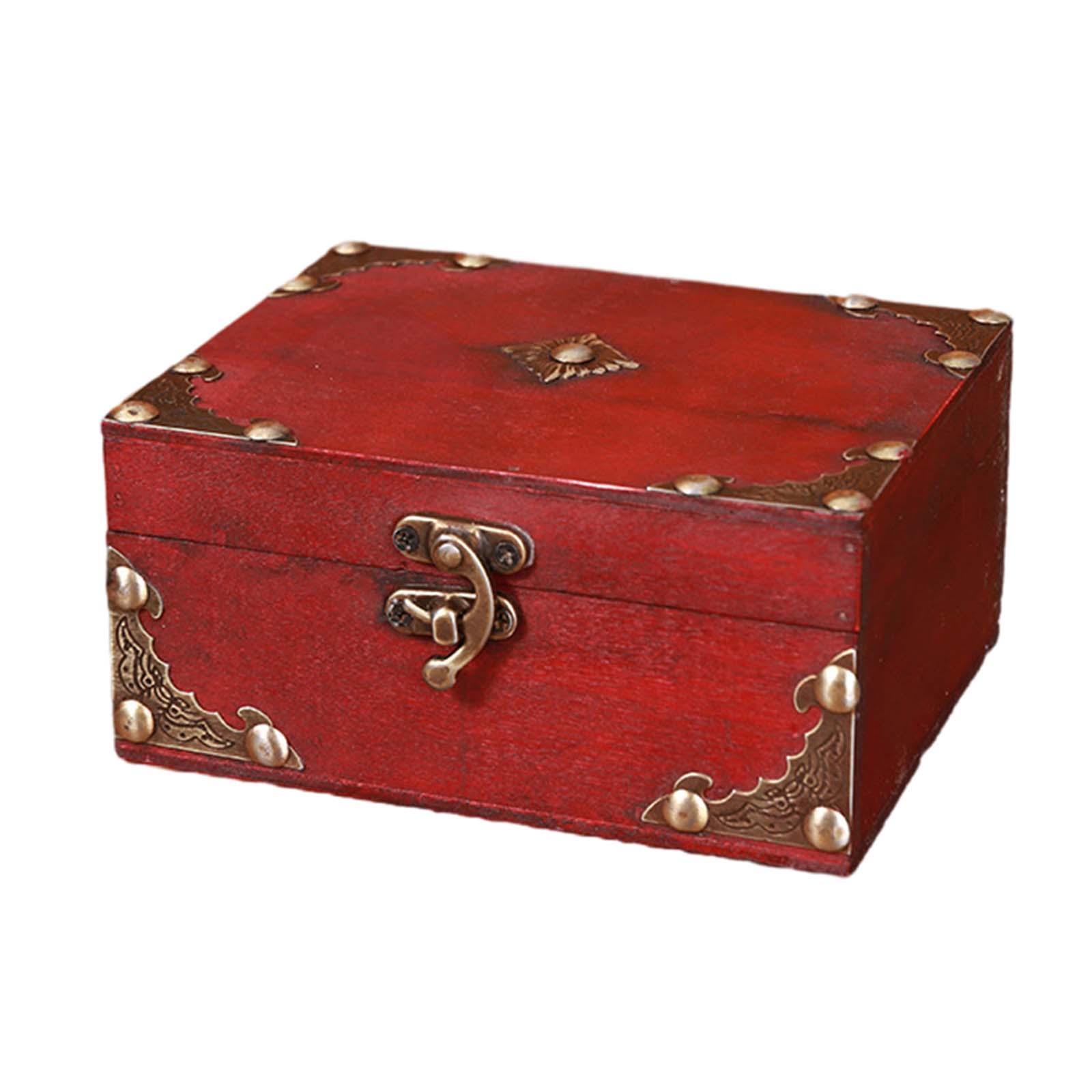 Milageto Wood Decorative Storage Box: Wooden Treasure Chest Photo ...