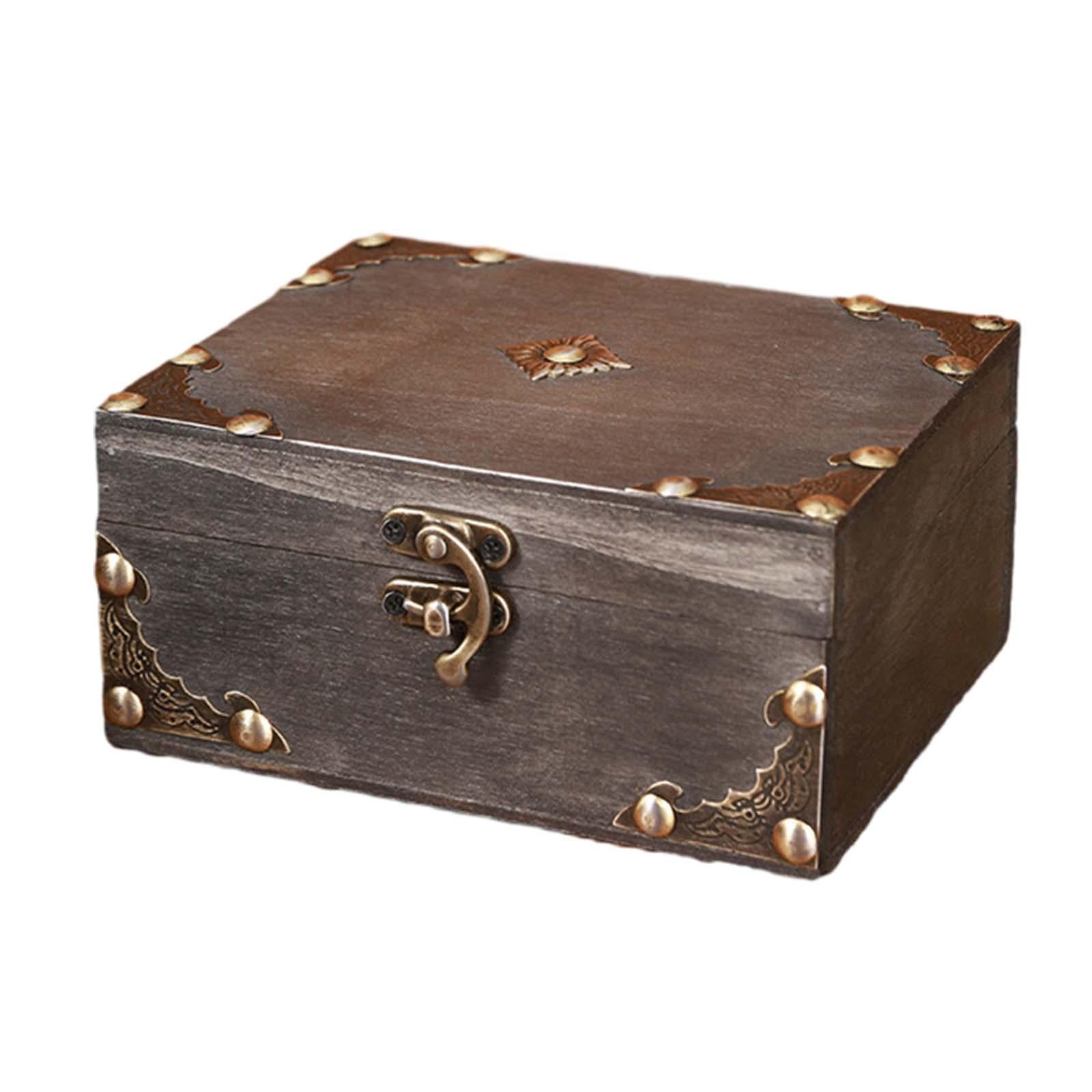 Milageto Wood Decorative Storage Box: Wooden Treasure Chest Photo ...