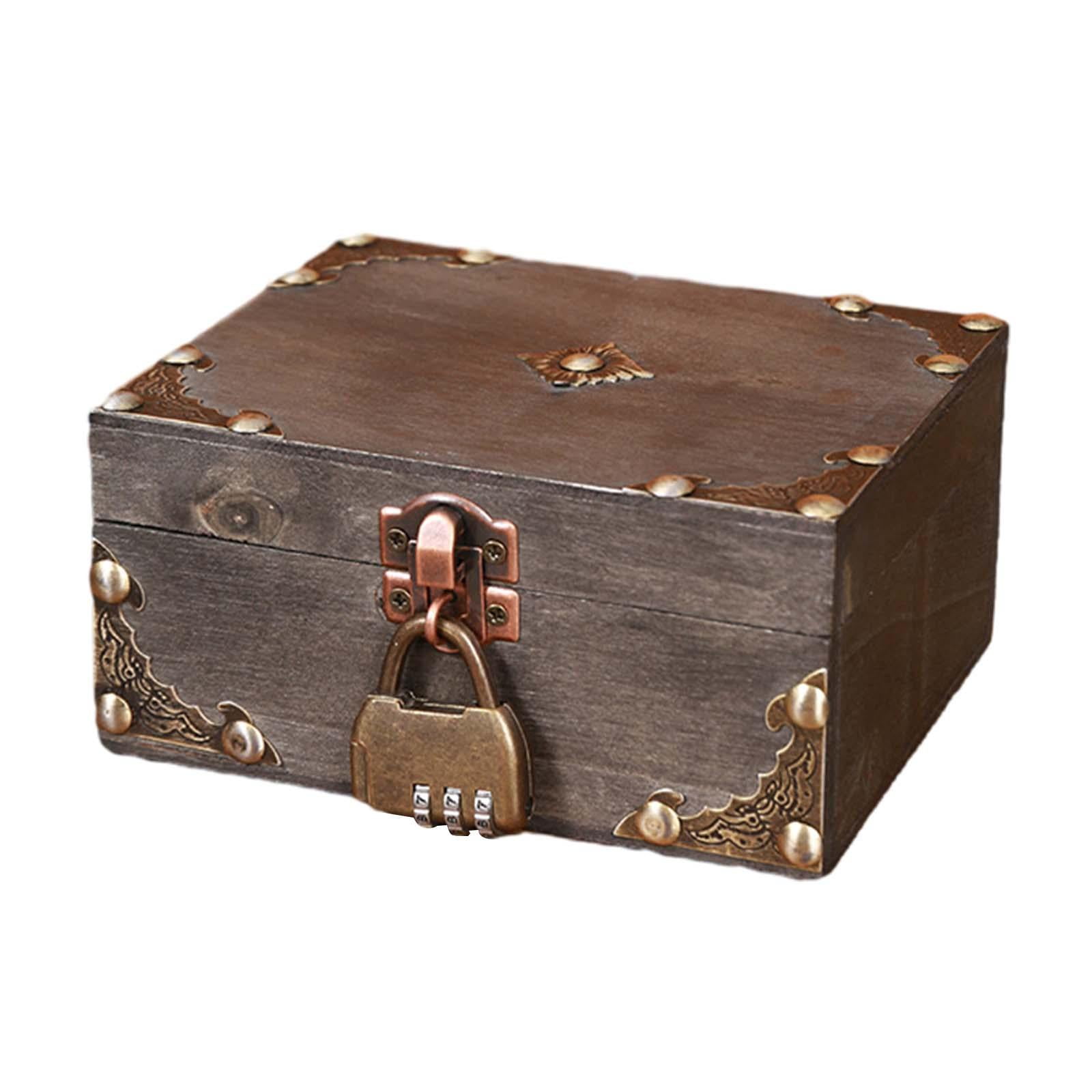 Milageto Wood Decorative Storage Box: Wooden Treasure Chest Photo ...