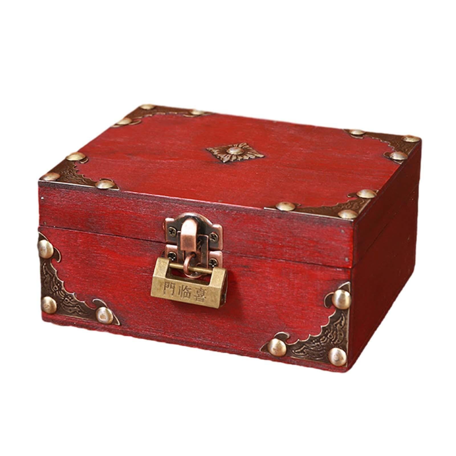 Milageto Wood Decorative Storage Box: Wooden Treasure Chest Photo ...