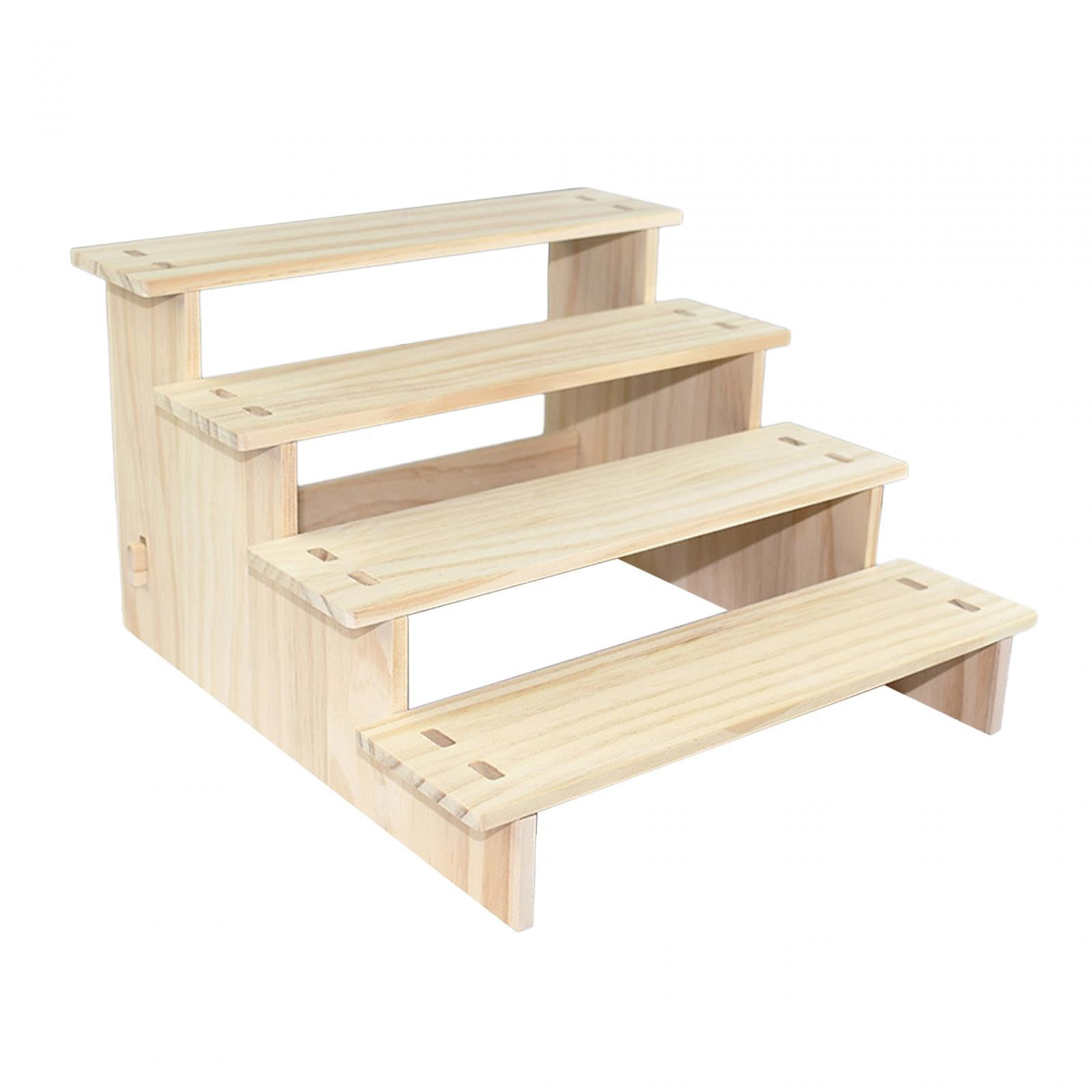 Milageto Wood Display Riser Collectibles Display Stand for Ornaments ...