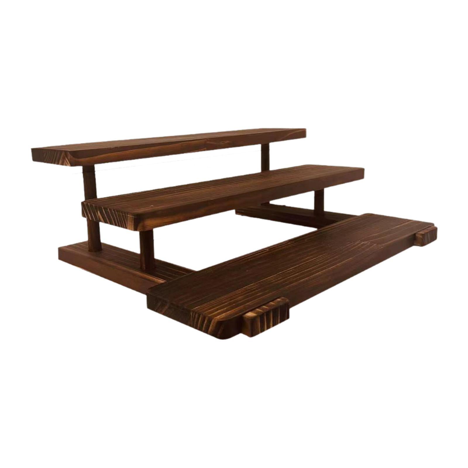 Milageto Wood Display Shelf Fashion Teaware Display Shelf for Dolls ...