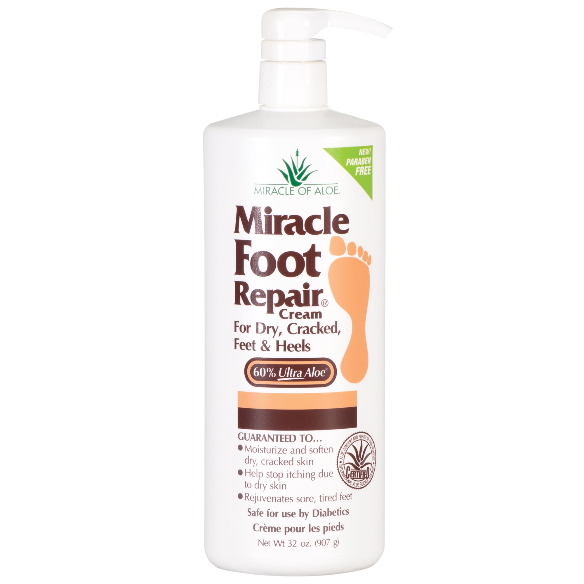 Miracle of Aloe Foot Repair Cream, 32 oz - Fast-Acting Relief for Dry ...