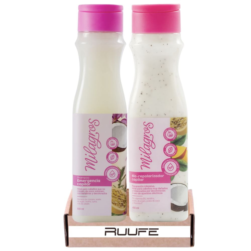 Milagros Shampoo emergencia capilar y Milagros biorepolarizador capilar ...