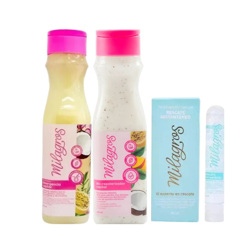 Milagros shampoo emergencia capilar, Milagros milagros biorepolarizador ...