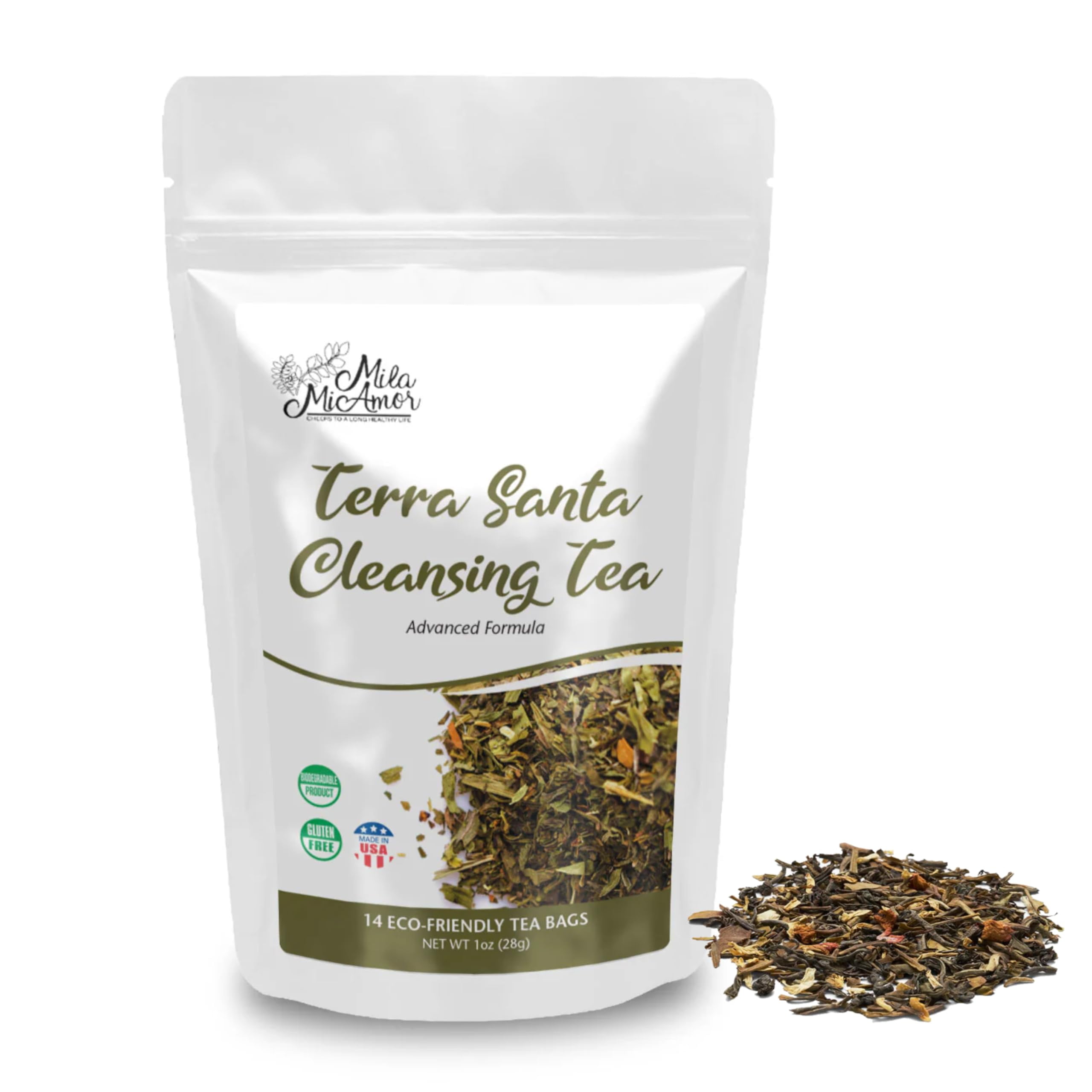 Milamiamor Terra Santa Cleansing Tea – Herbal Detox, Digestive Relief ...