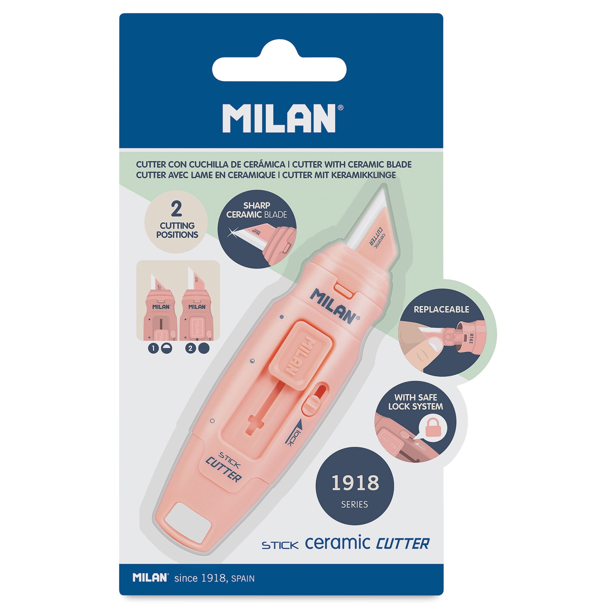 Milan 1918 Series Ceramic Blade Cutter Stick - Pink - Walmart.com
