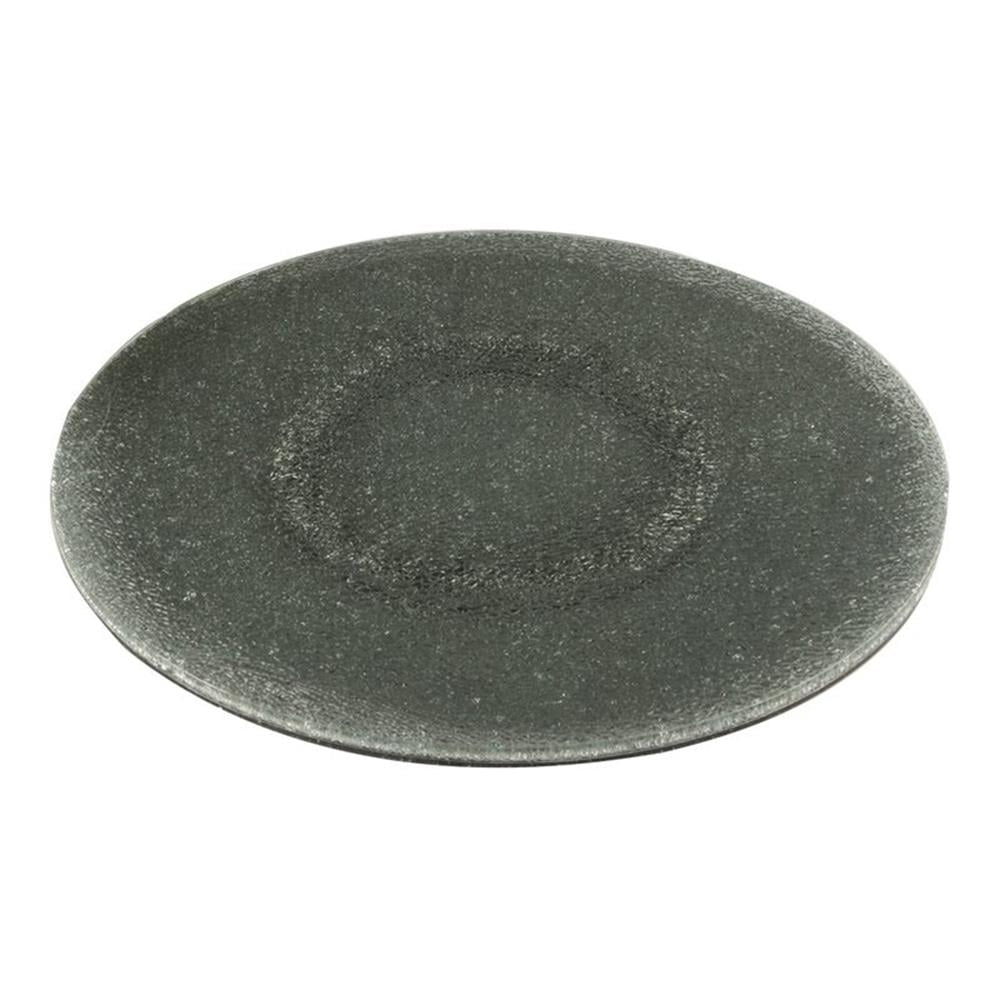 Milan Ainsley 24" Round Contemporary Crackled Glass Lazy Susan in Gray ...