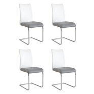 Milan Sully Handle-Back Contemporary Side Chair in Gray (Set of 2 ...