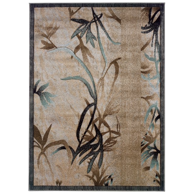 Milan Leafy Stems Pattern Rug - Walmart.com