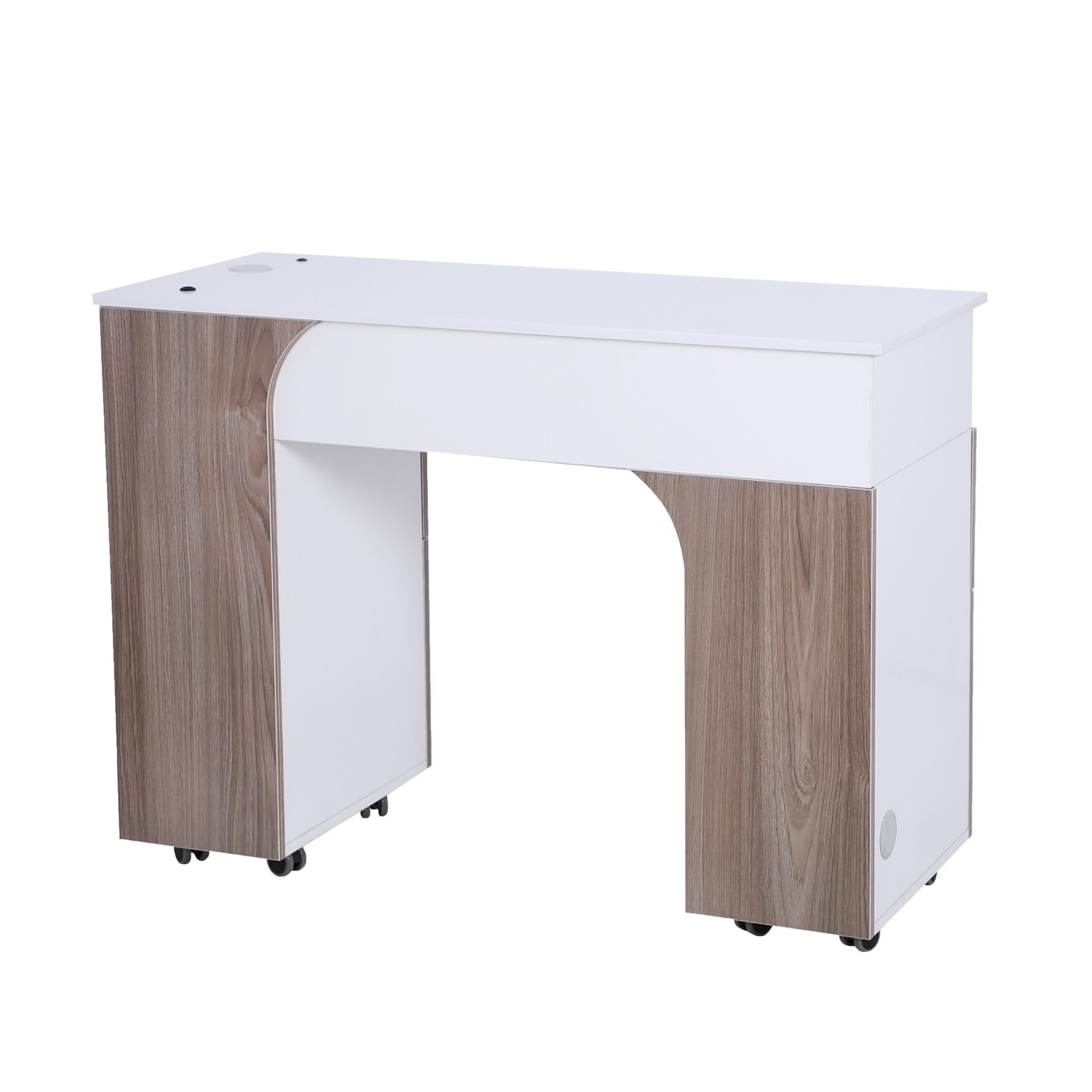 Milan Professional Manicure Table, Ash Wood, Acetone Resistant, Beauty ...