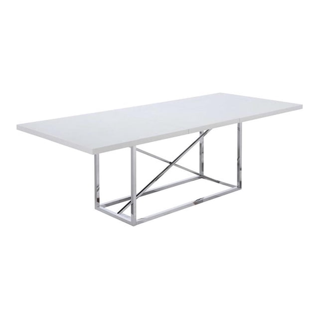 Milan Melamine Extendable Dining Table with Steel Frame in Gray ...